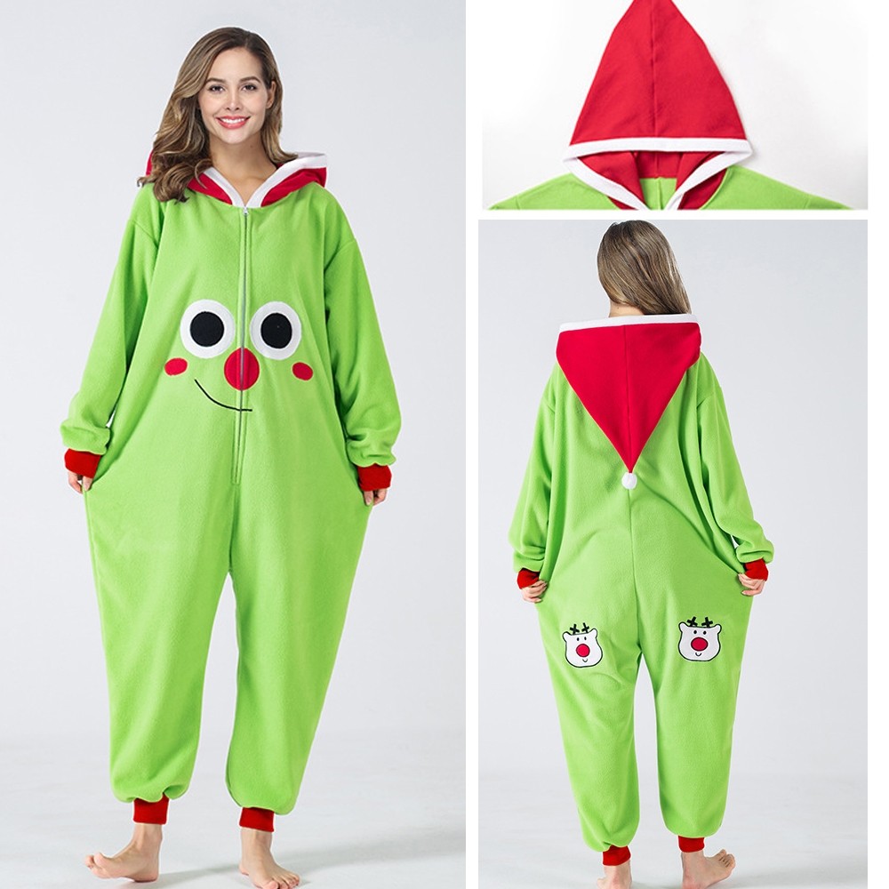Buy Lovely Cartoon Red Nose Kigurumi Onesie Pajamas Cosplay Costume in ...