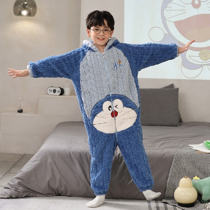 Doraemon Onesie Pajamas Kigurumi For Kids Boys Halloween Costumes