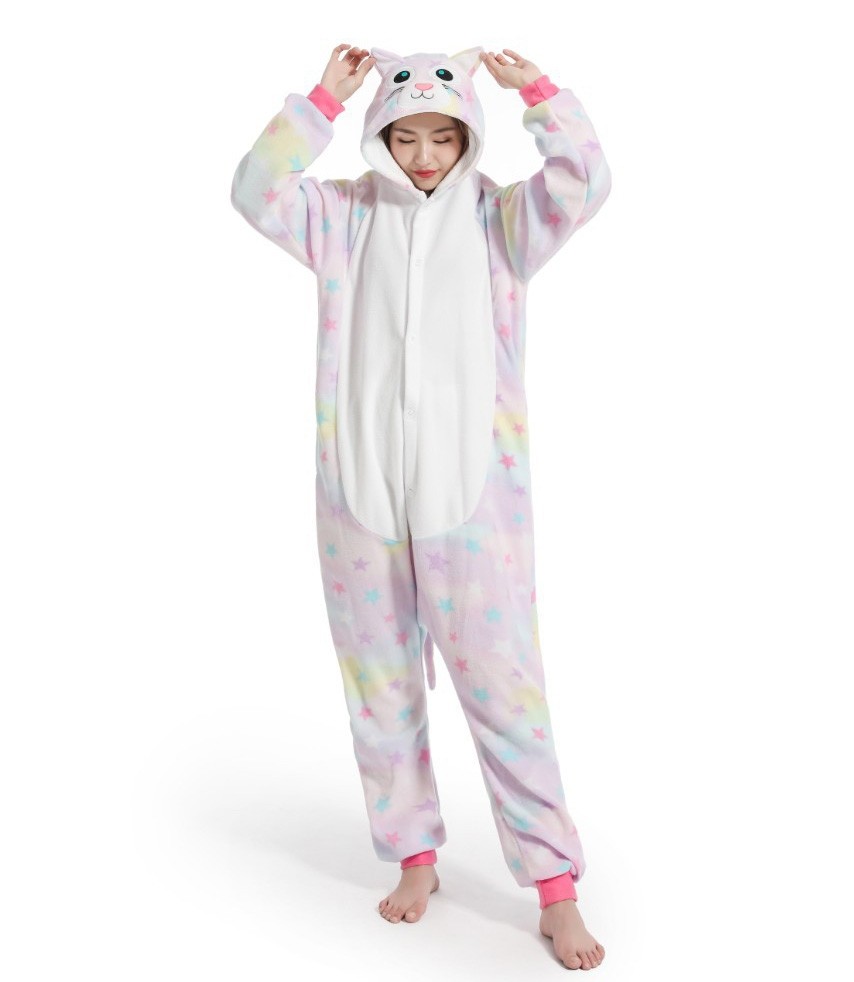 Buy Dreamy Starlight Cat Onesie Kigurumi Pajamas For Adults Halloween ...