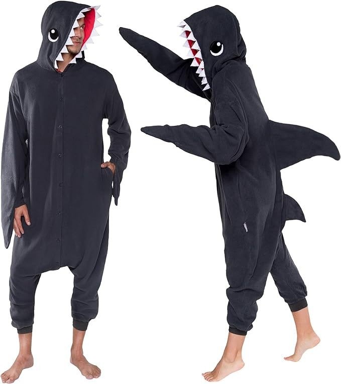 Black Shark Onesies Kigurumi For Halloween Adults Animal Costumes