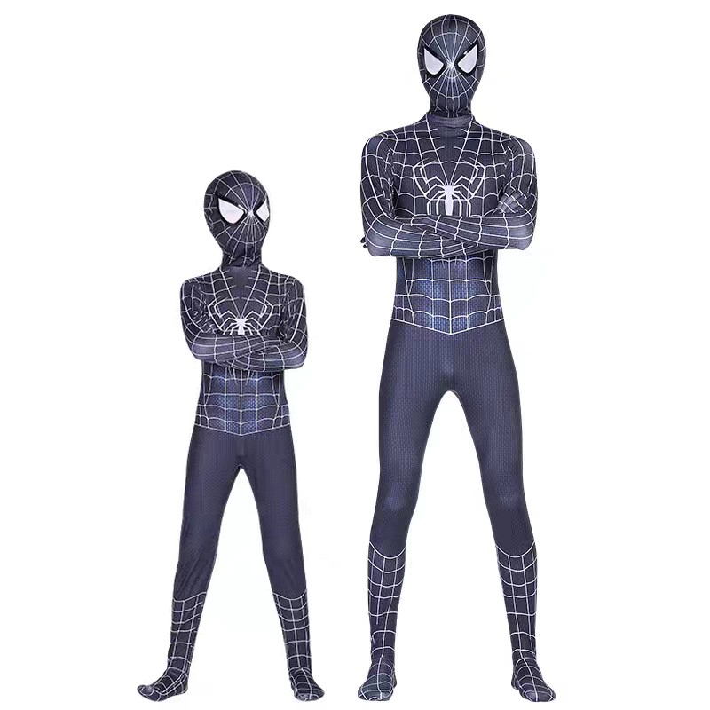 Classic Black Spider Jumpsuit Matching Family For Halloween Costumes