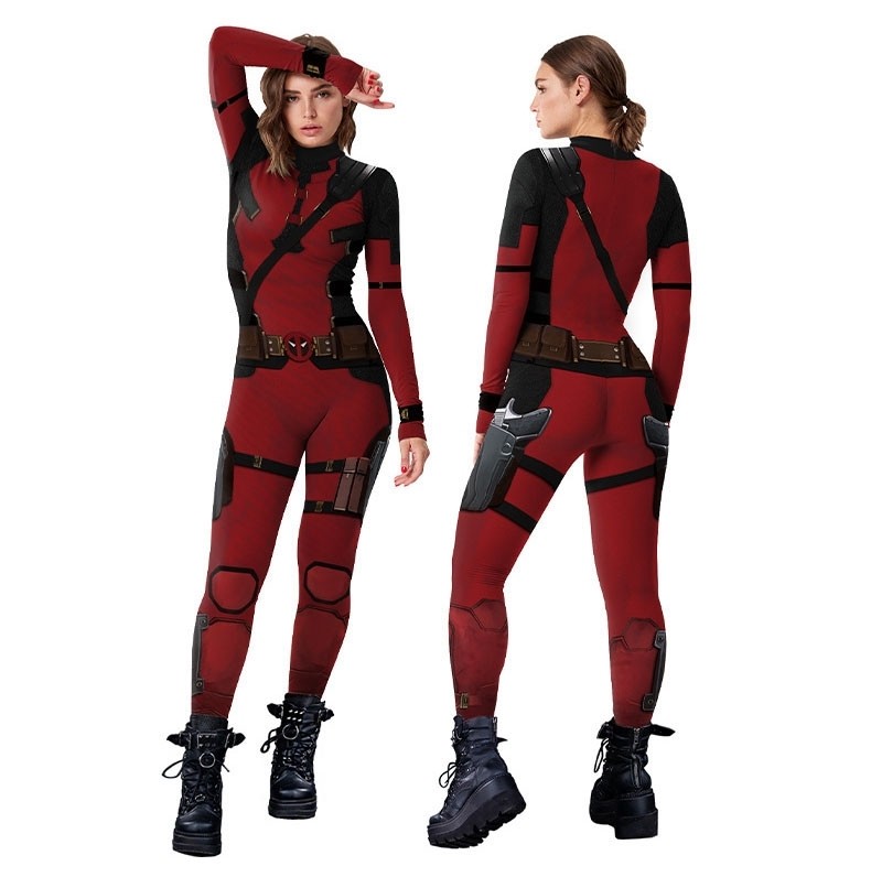 Deadpool Onesie Jumpsuit For Matching Couples Halloween Costumes