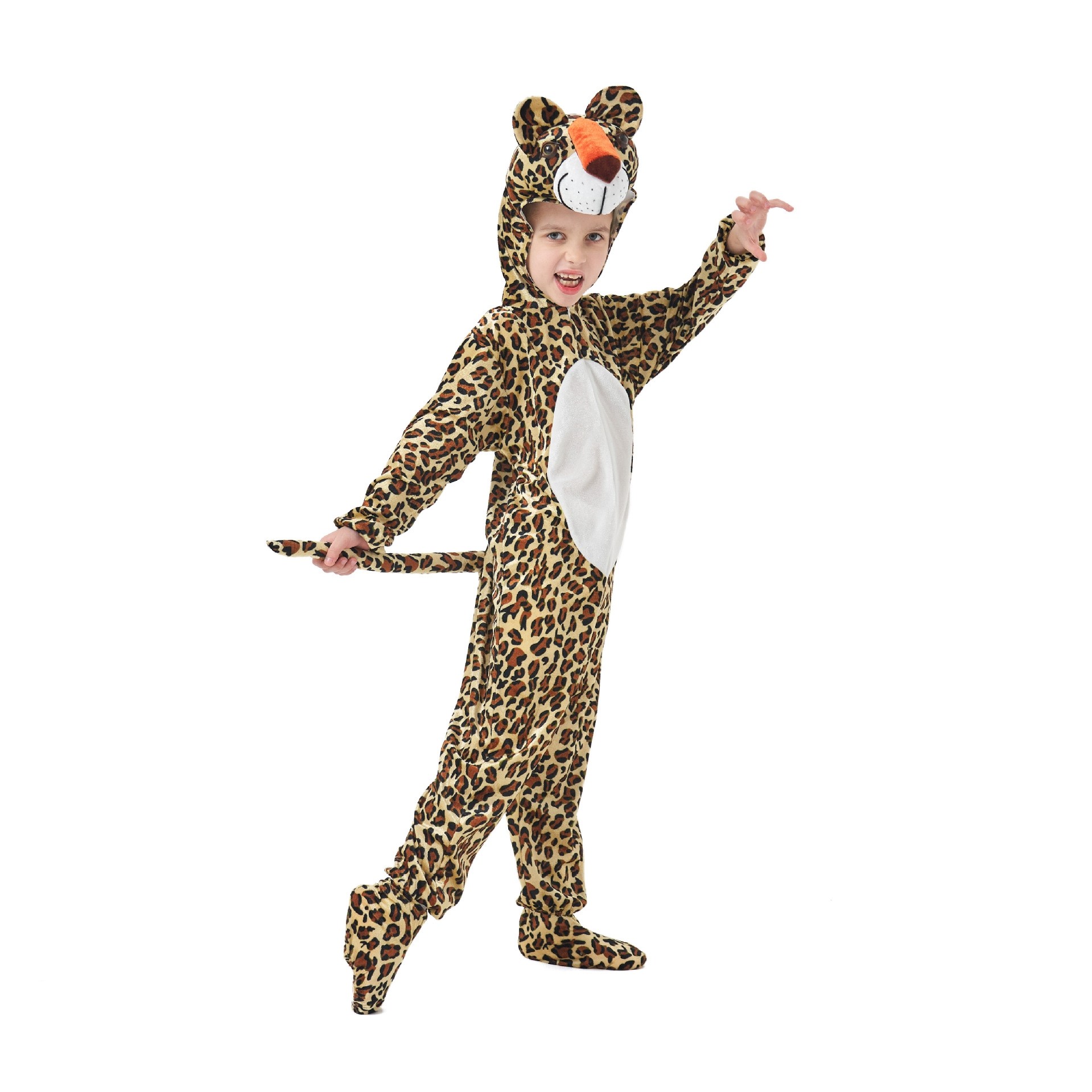 Little Leopard Onesie Kigurumi For Kids Halloween Animal Costumes