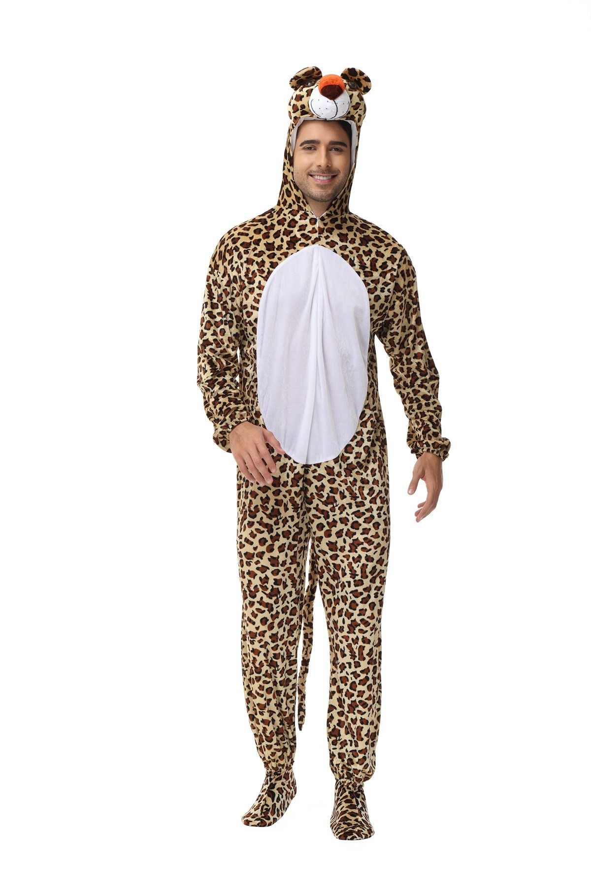 Leopard Onesies Kigurumi Couples Matching Halloween Animal Costumes