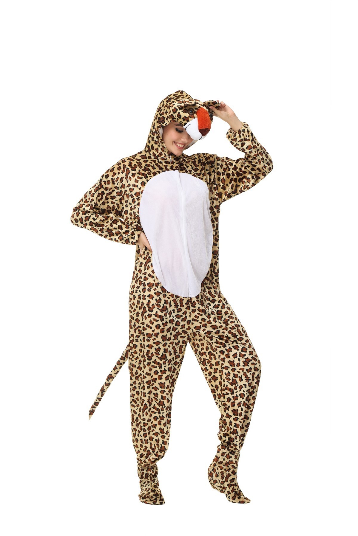 Leopard Onesies Kigurumi Couples Matching Halloween Animal Costumes