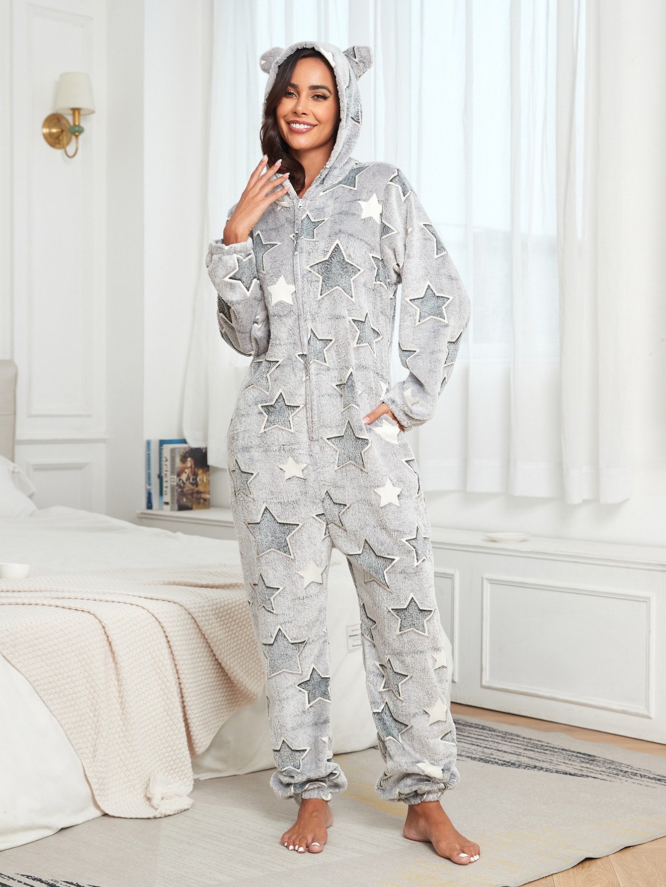 Buy New Women's Luminous Star Onesie Kigurumi Pajamas in Quality Onesie ...