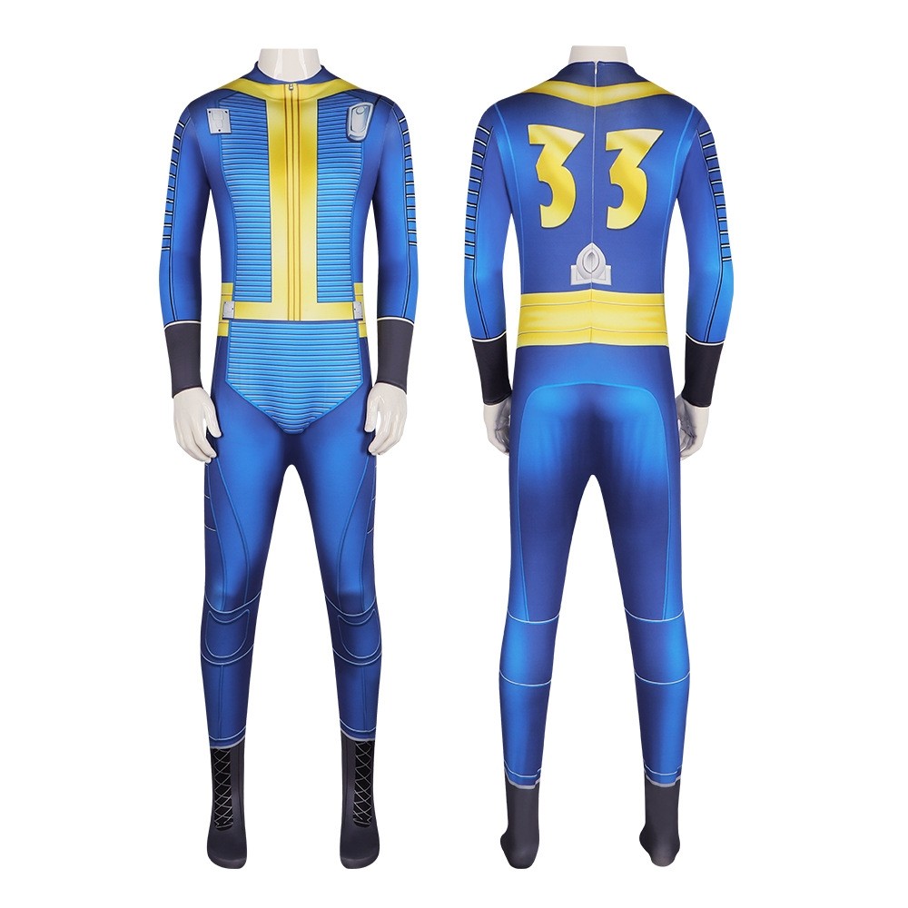 Fallout TV Show Men's Vault 33 Jumpsuit For Adults Halloween Costume