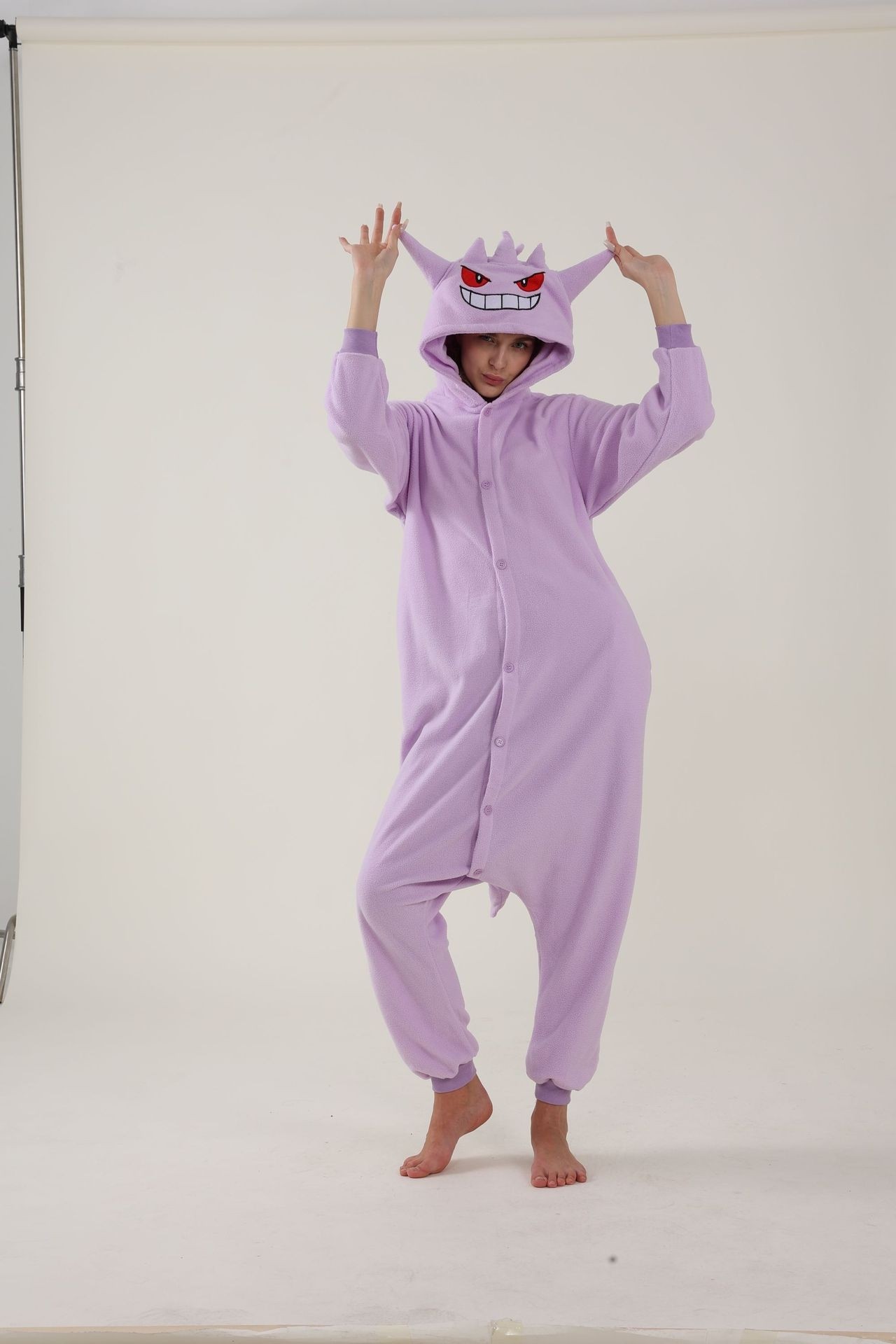 Pokemon Light Purple Gengar Onesie Kigurumi Cartoon Pajama Costumes For ...