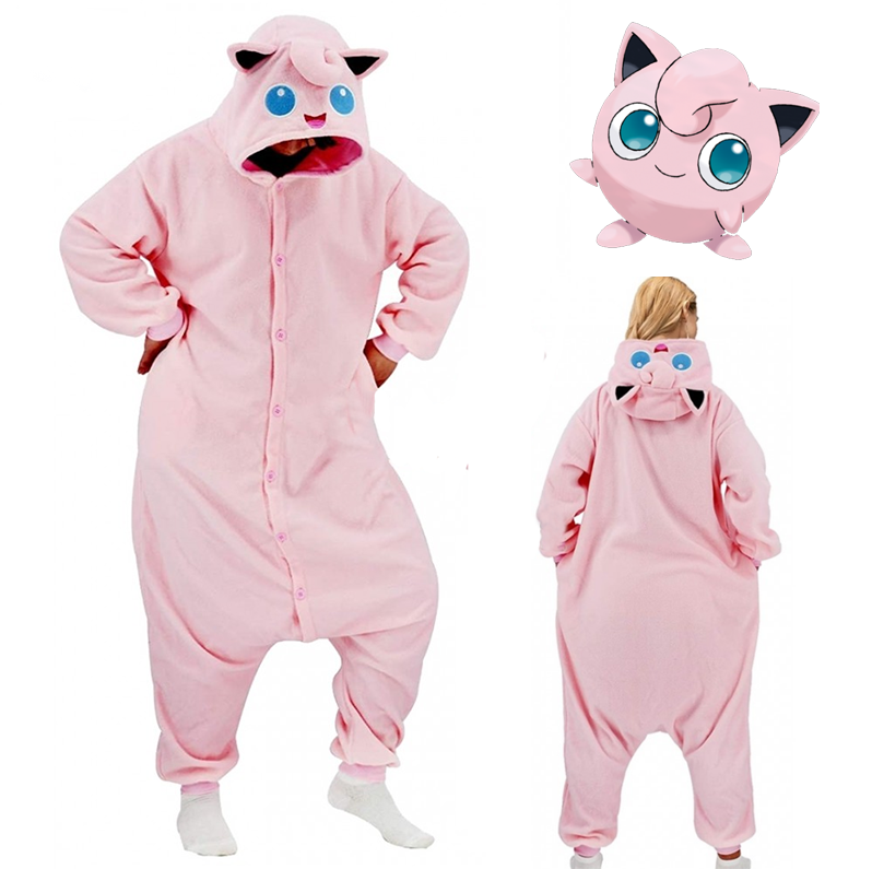 Pokemon Jigglypuff Kigurumi Onesie Pajama Adult Animal Cartoon Costume