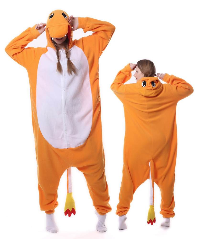 Pokemon Charmander Onesie Pajama Adults Animal Costumes