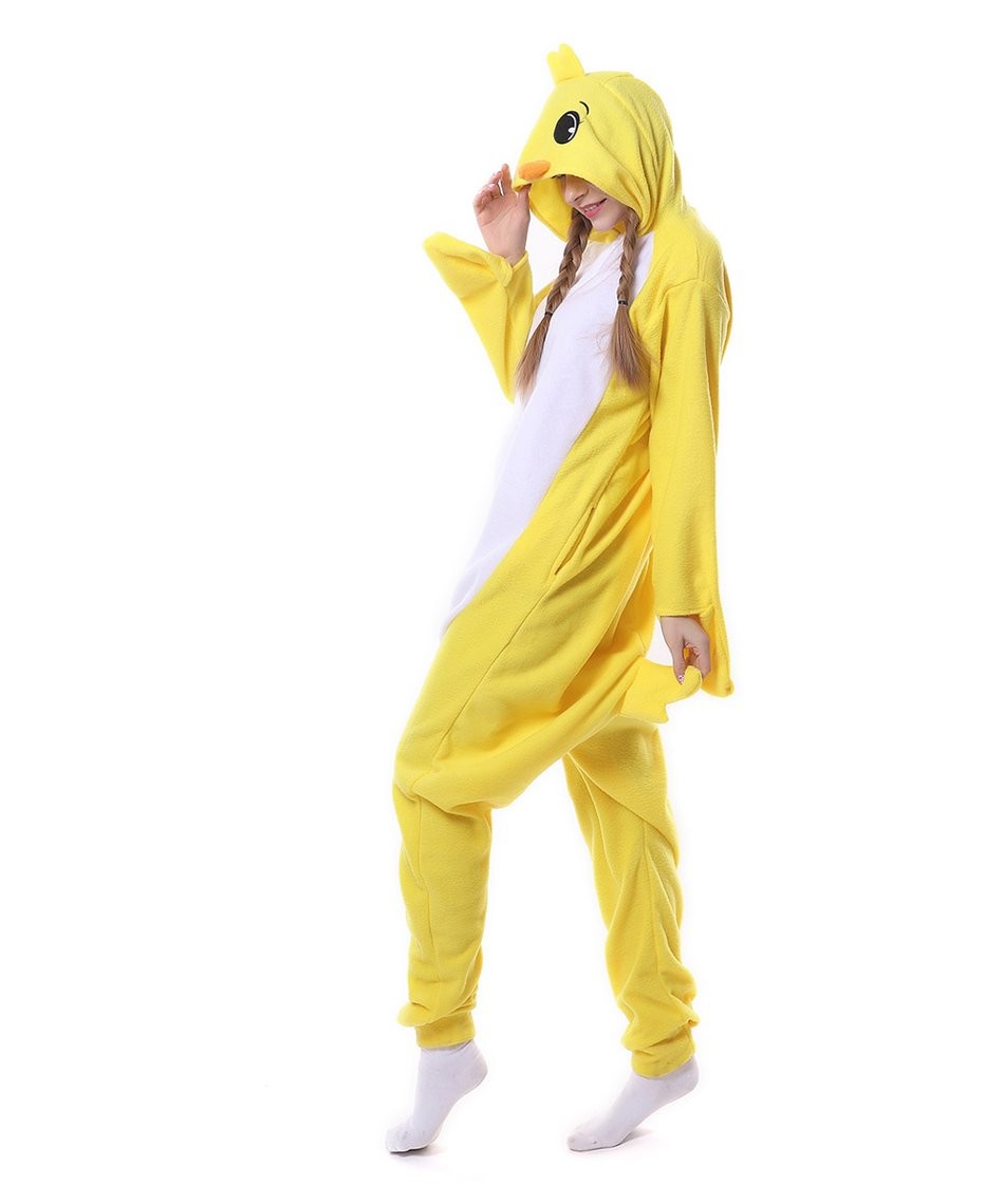 Yellow Chicken Onesie Halloween Costume for Adult