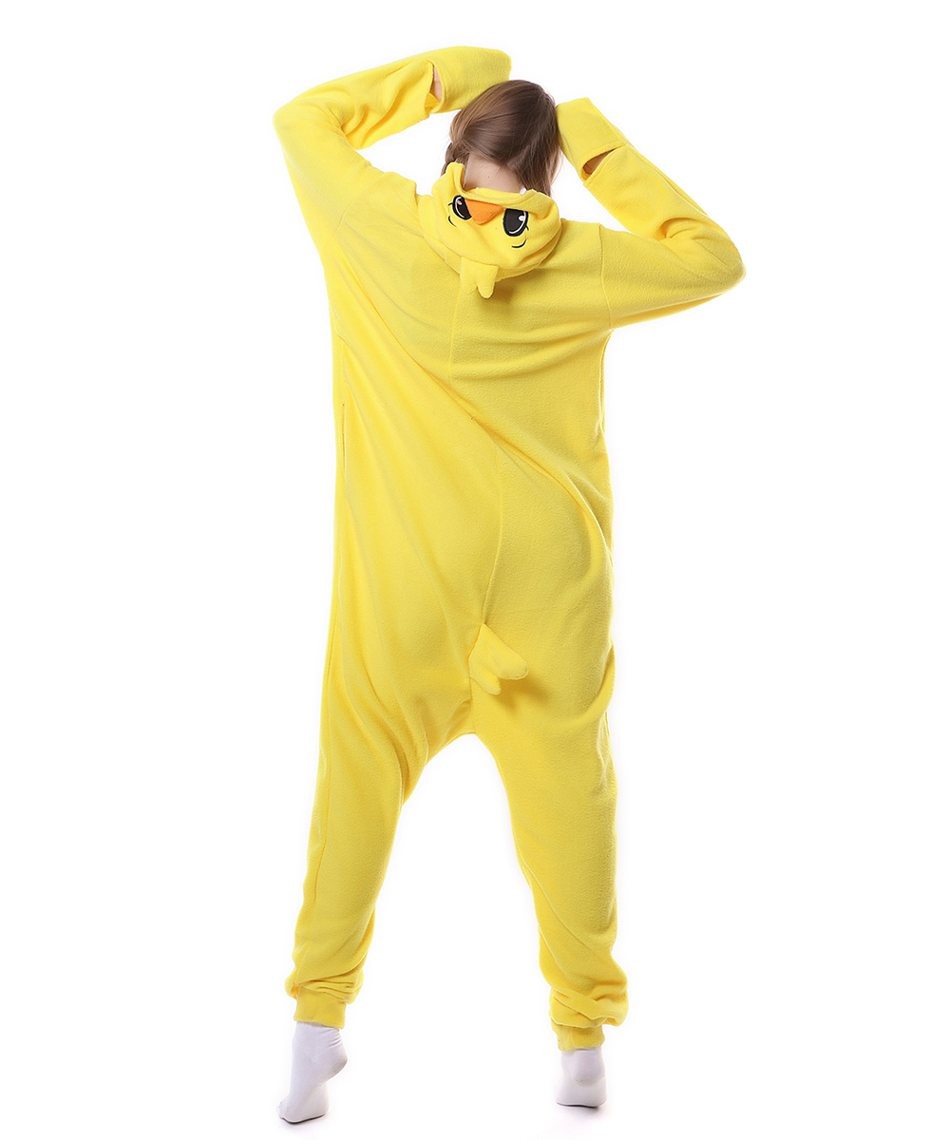 Yellow Chicken Onesie Halloween Costume for Adult