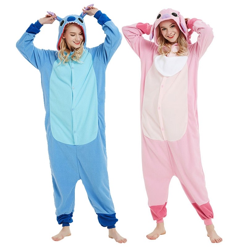 Buy Stitch & Angel Onesie Kigurumi For Halloween Couples Costumes in ...