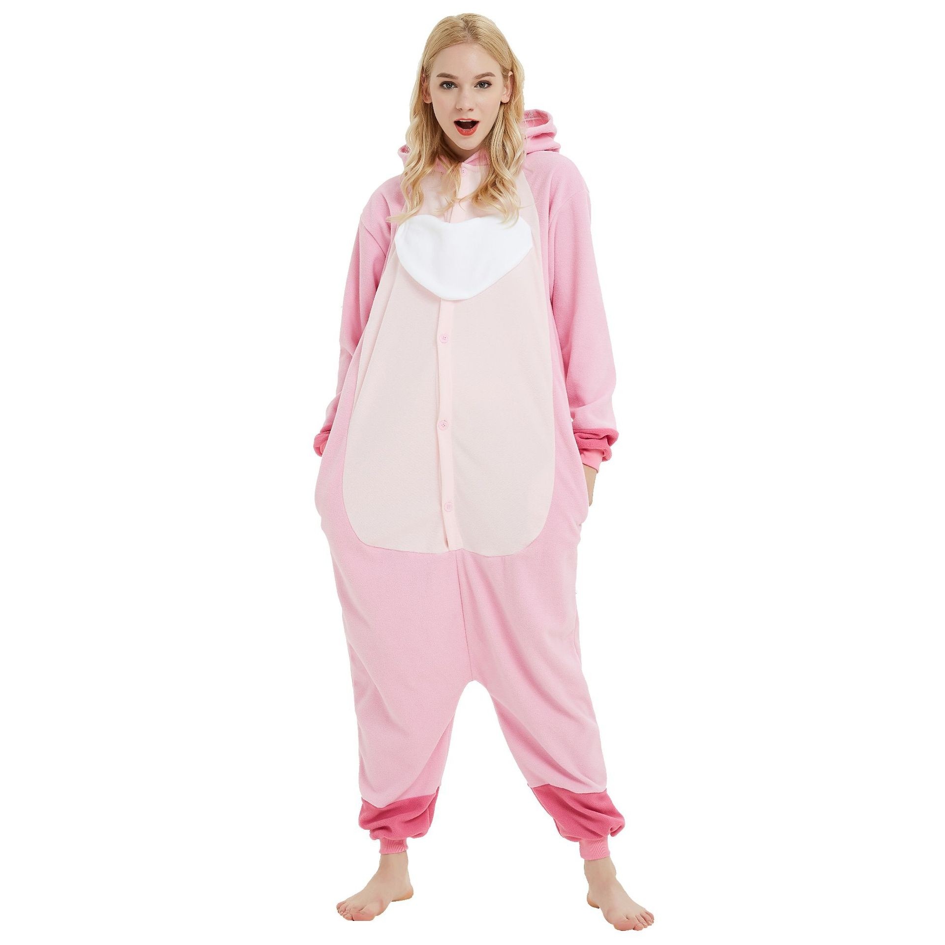 Stitch & Angel Onesie Kigurumi For Halloween Couples Costumes