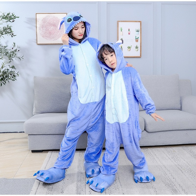 Stitch Kigurumi Family Onesies For Adults & Kids Halloween Costumes