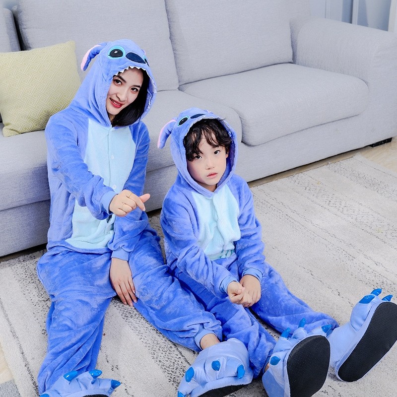 Stitch Kigurumi Family Onesies For Adults & Kids Halloween Costumes