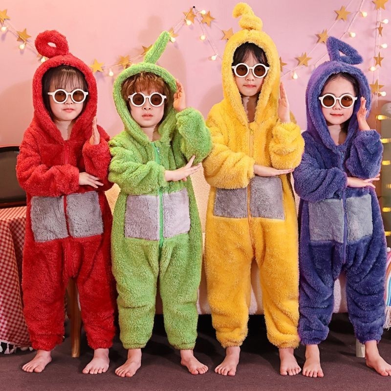Teletubbies Onesie Pajamas Kigurumi For Kids Group Halloween Costumes