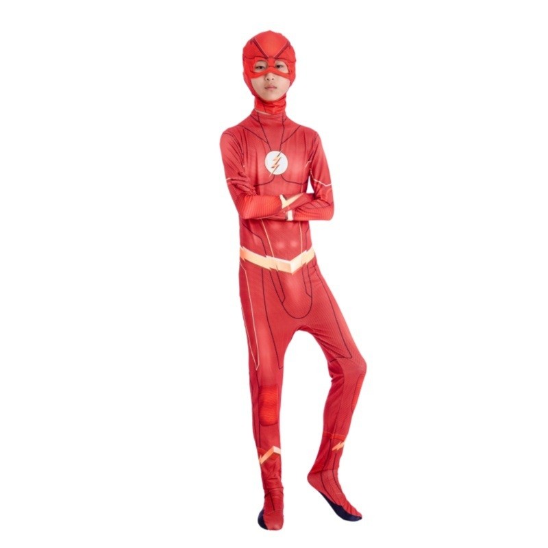Buy The Flash Barry Allen Bodysuit For Kids Halloween Cosplay Costumes ...