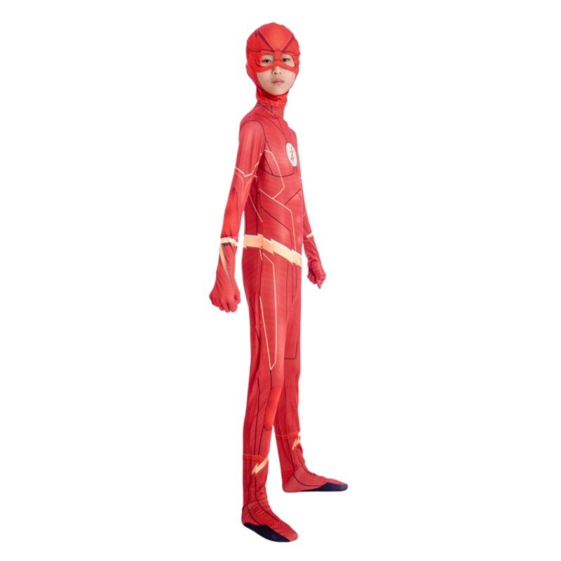 Buy The Flash Barry Allen Bodysuit For Kids Halloween Cosplay Costumes ...