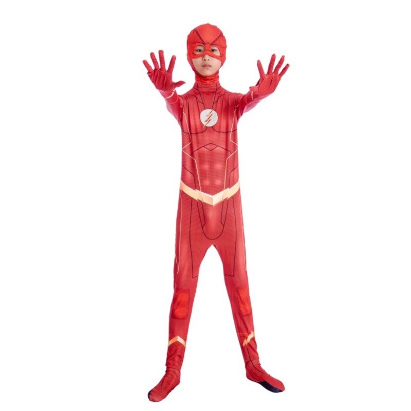 Buy The Flash Barry Allen Bodysuit For Kids Halloween Cosplay Costumes ...