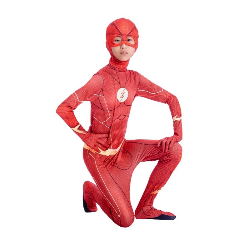 Buy The Flash Barry Allen Bodysuit For Kids Halloween Cosplay Costumes ...