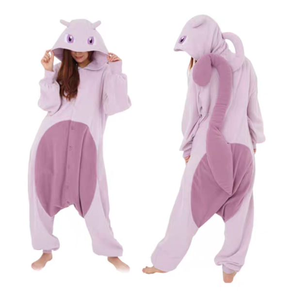 Buy Pokemon Mewtwo Plush Fleece Onesie Kigurumi For Adults Halloween ...